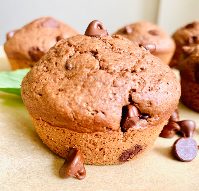 Healthy Mint Chocolate Chip Muffins · Coffee Fit Kitchen