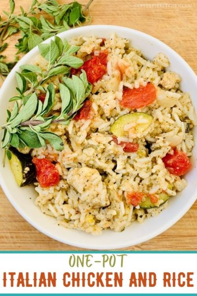 One-Pot Italian Chicken and Rice · Coffee Fit Kitchen